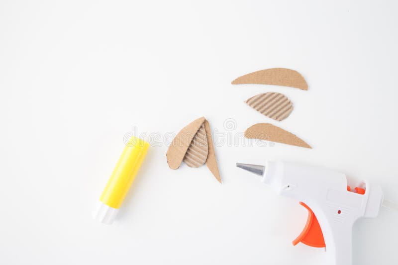 Assembly of the Cardboard Pieces Using the Glue Stick or Hot Gun. Step ...