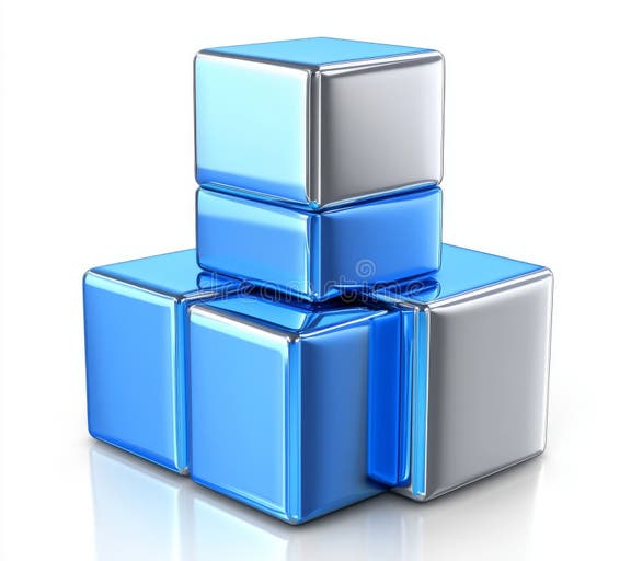 The Assembly of a Cube from Separate Blocks is Used To Represent the ...