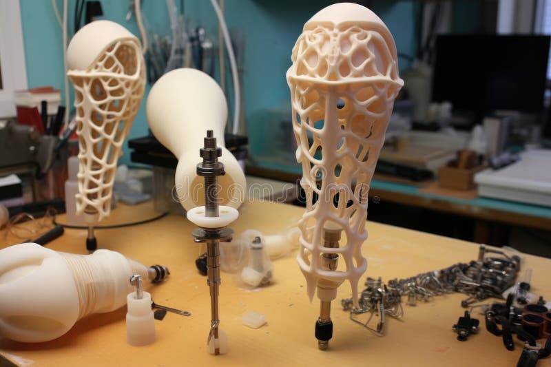 Assembly of 3d Printed Prosthetic Leg Components Stock Photo - Image of ...