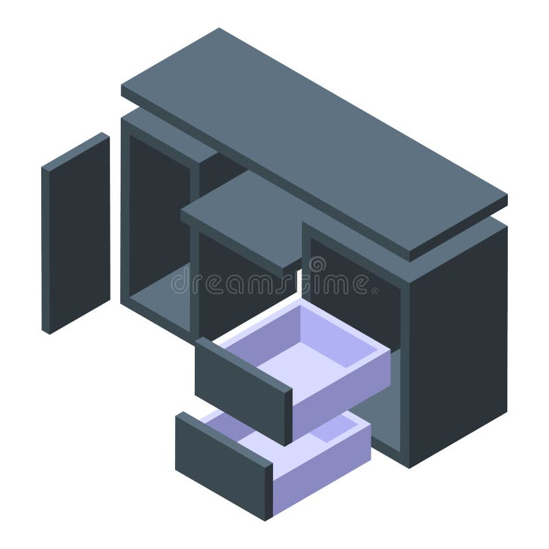 Assembly Desktop Icon Isometric Vector. Furniture Making Stock Vector ...