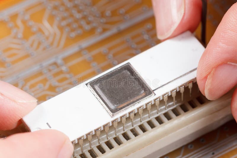 Assembly of Electronic Components on Circuit Board Stock Image - Image ...