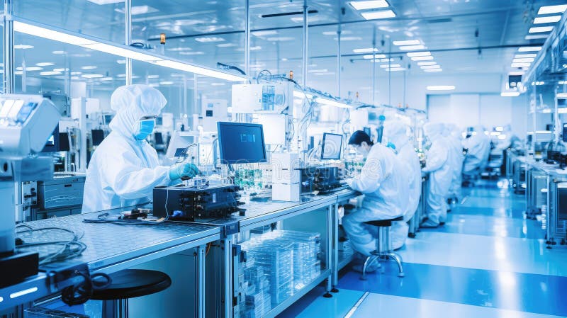 Assembly Fabrication Electronics Factory Stock Illustration ...