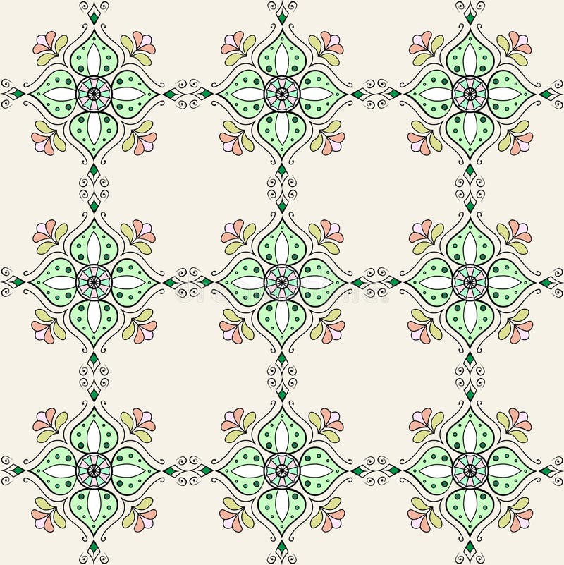 Assembly of the Four Color Patterns Stock Vector - Illustration of ...