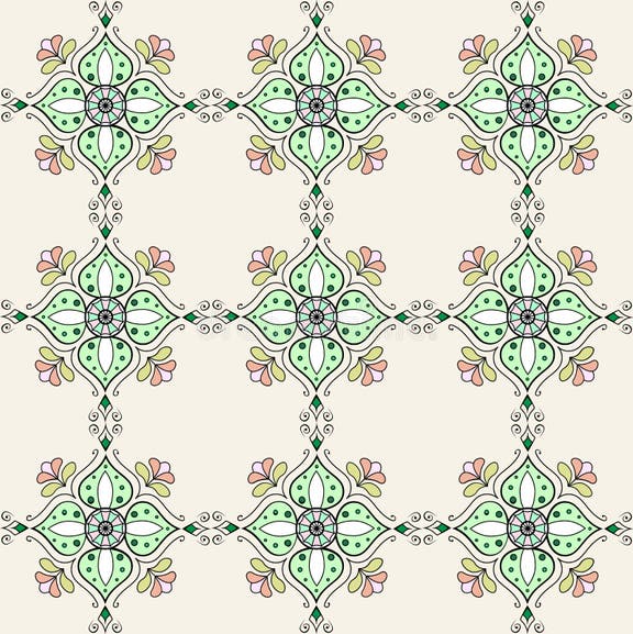 Assembly of the Four Color Patterns Stock Vector - Illustration of ...