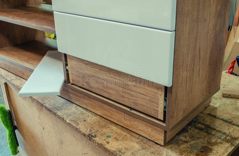 Assembly of Furniture in the Carpentry Workshop Stock Photo - Image of ...