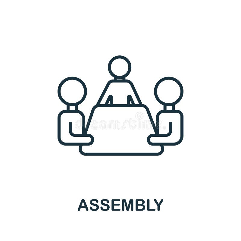Assembly Icon from Production Management Collection. Simple Line ...