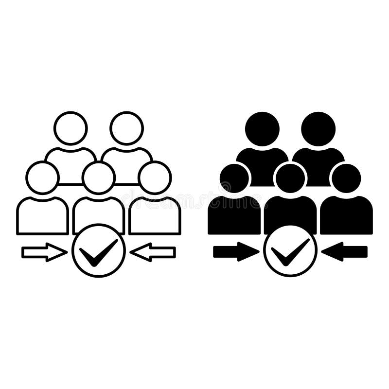Assembly Icons. stock vector. Illustration of crowd - 356519187