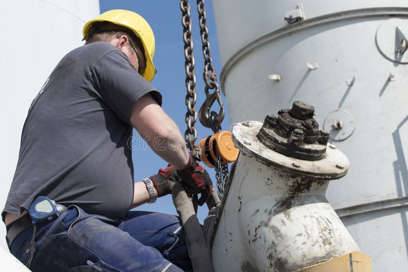 Assembly of Industrial Equipment by Worker Editorial Stock Photo ...
