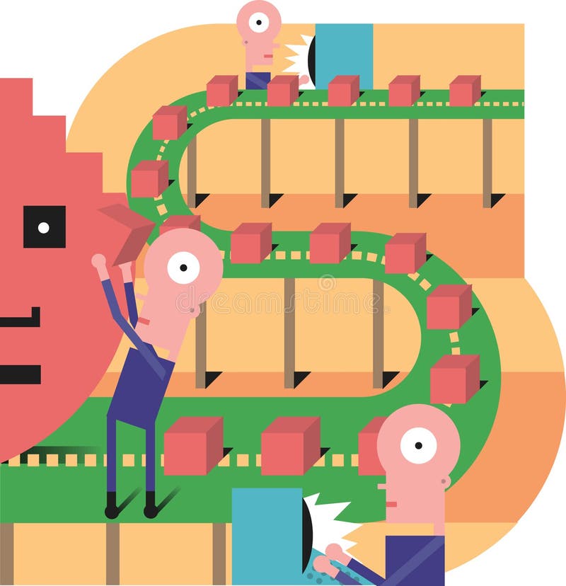 Assembly line stock vector. Illustration of shipping - 27310696