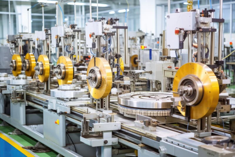 Assembly Line of Dress Watch Manufacturing Plant Stock Illustration ...