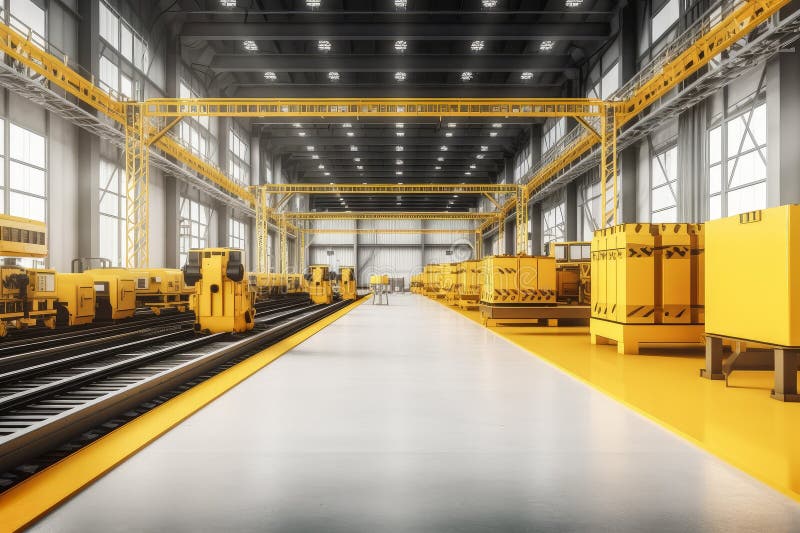 Assembly line. Generate Ai stock illustration. Illustration of body ...