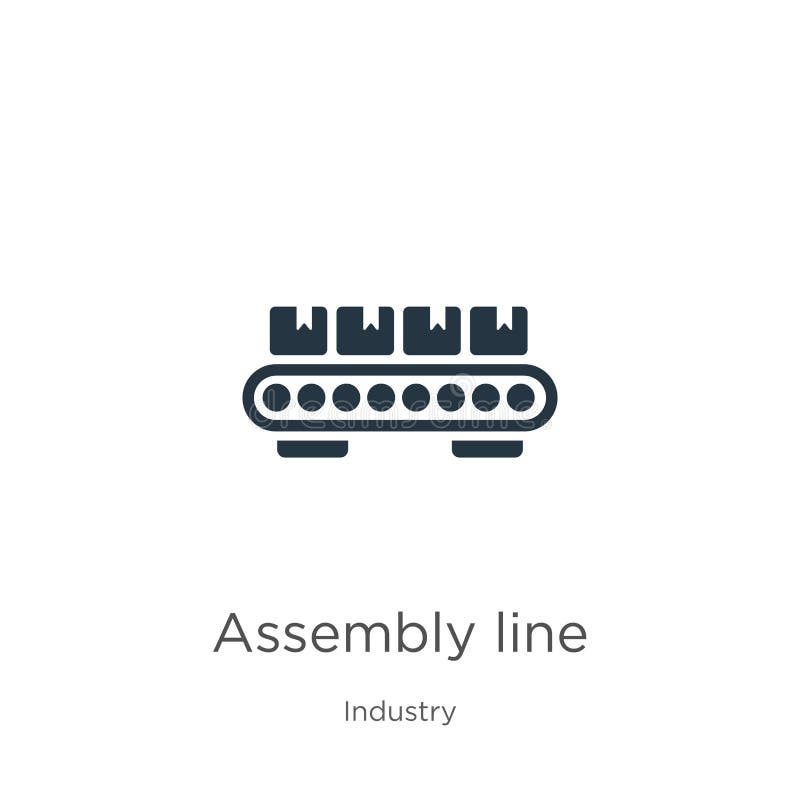 Assembly Line Icon Vector. Trendy Flat Assembly Line Icon from Industry ...