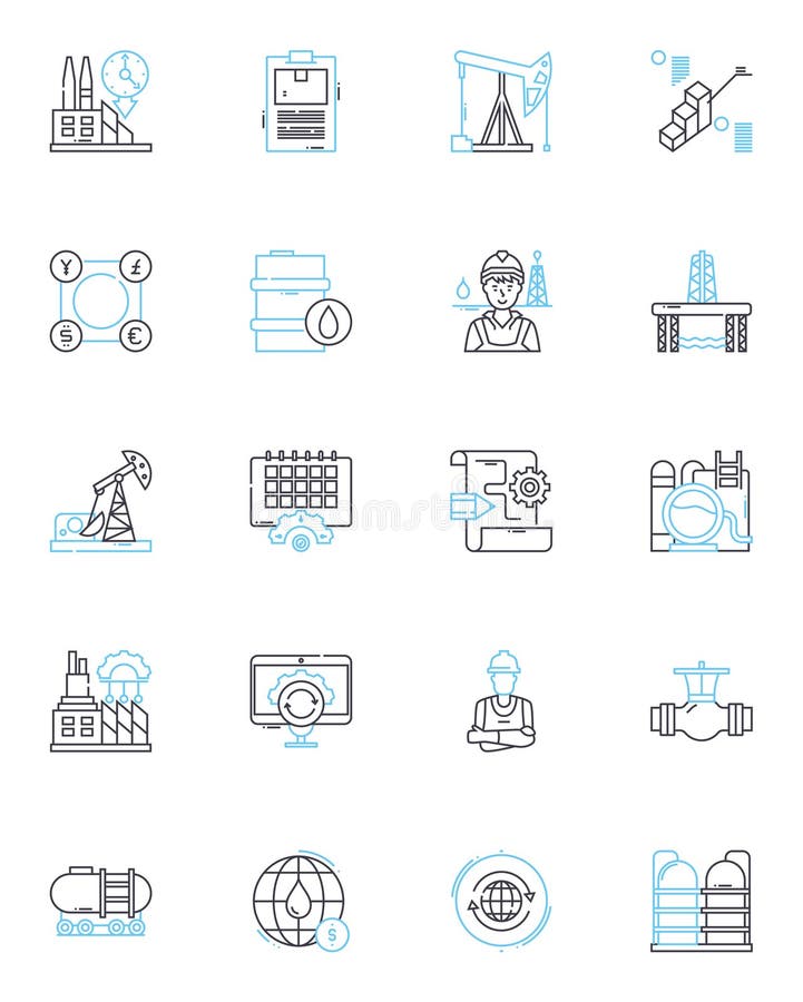 Assembly Line Linear Icons Set. Automation, Efficiency, Production ... Assembly Line Linear Icons Set. Automation, Efficiency, Production ...