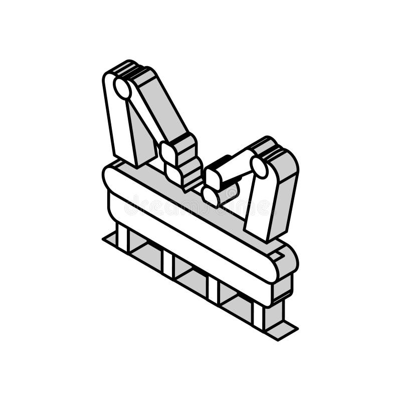 Assembly Line Manufacturing Engineer Isometric Icon Vector Illustration ...