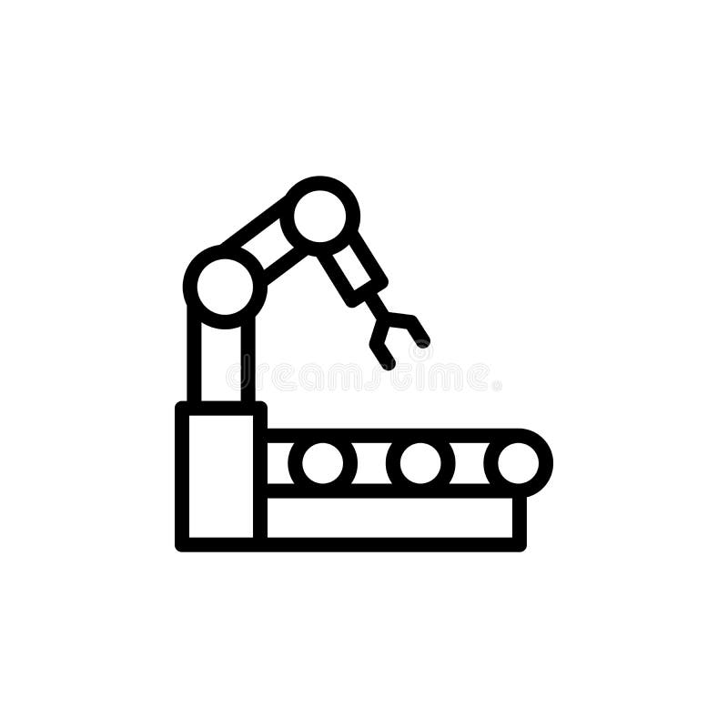 Assembly Line, Manufacturing Icon. Simple Line, Outline Vector Elements ...