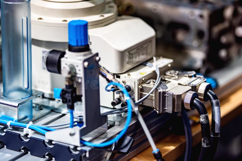 Assembly Line of Mechanical Engineering Stock Image - Image of ...