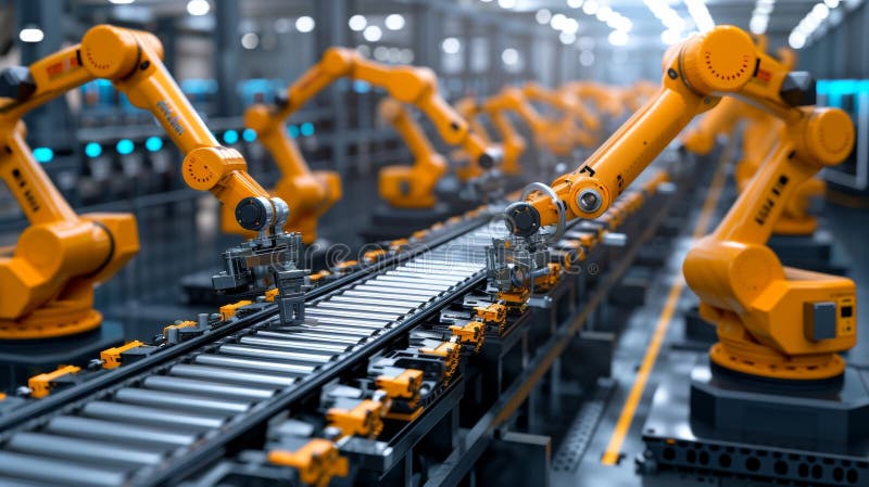 An Assembly Line in Motion, Illustrating the Precision and Efficiency ...