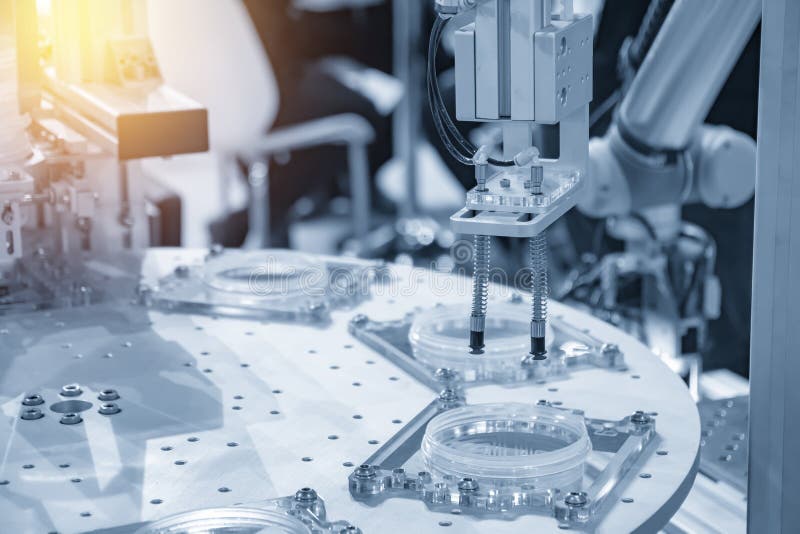 The Assembly Line with the Pneumatic System Stock Photo - Image of ...