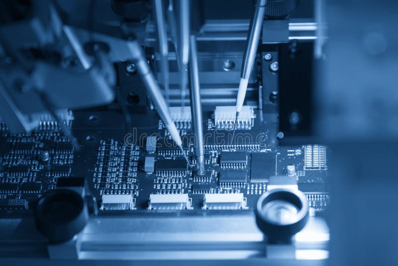 The Assembly Line Process of Micro Processor Board. Stock Image - Image ...