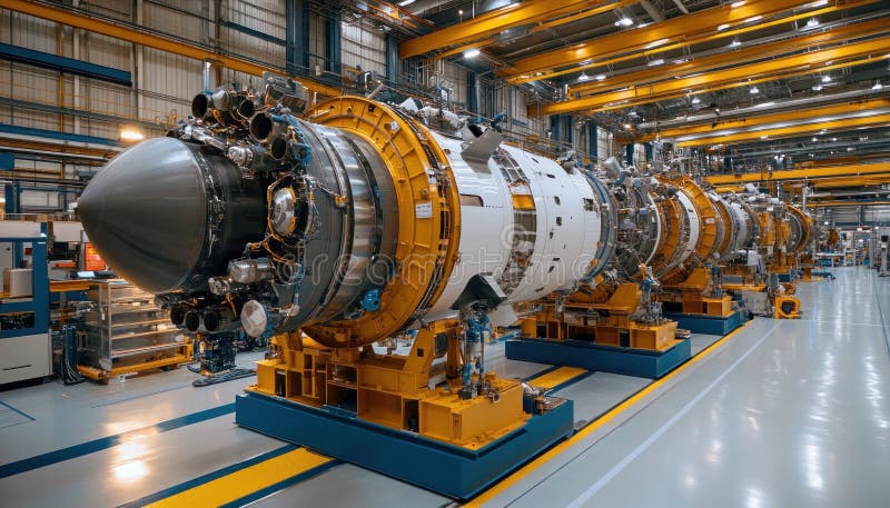 Assembly Line Producing Spacecraft Engines for Space Exploration ...