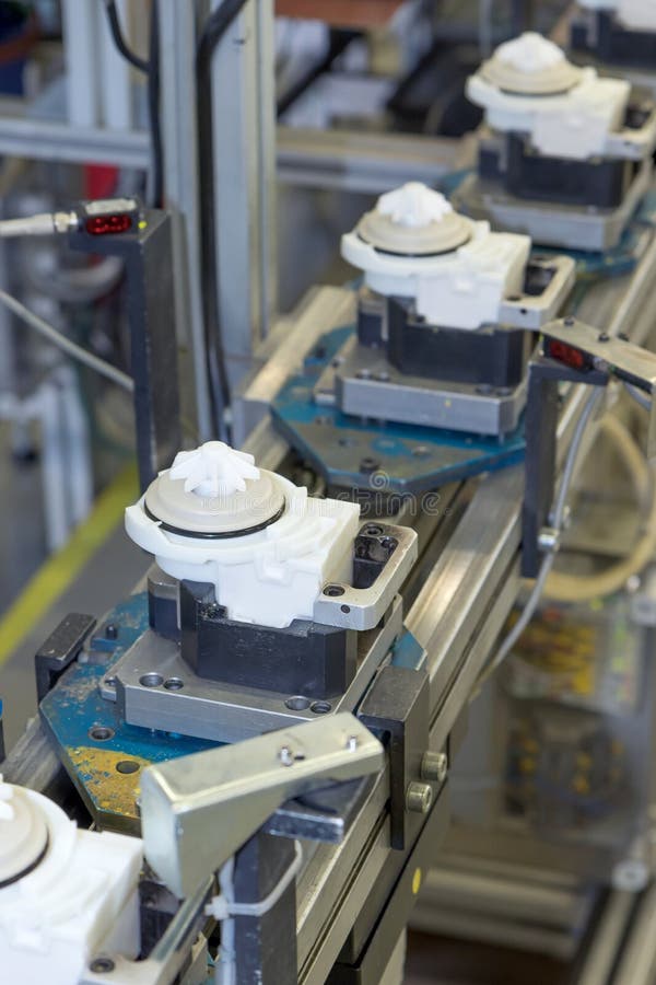 Empty Assembly Line Closeup with Eight Wastes of Lean Management ...