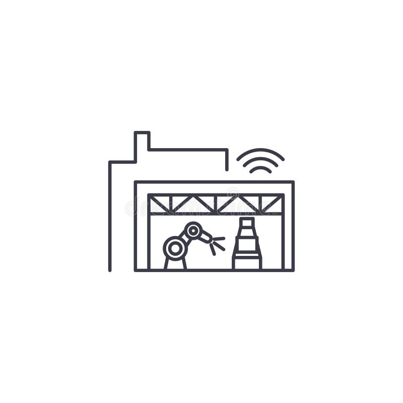 Assembly Line Line Icon Concept. Assembly Line Flat Vector Symbol, Sign ...