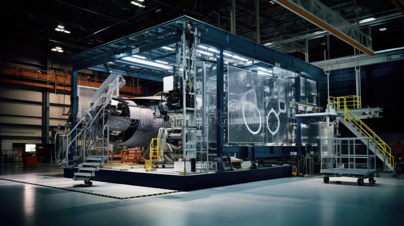 Assembly Machinery Aircraft Manufacturing Stock Illustration ...