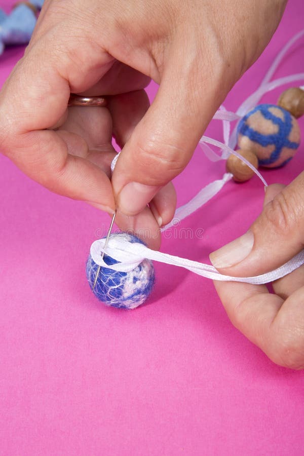 Assembly of the Master Beads of Felted Wool Stock Image - Image of ...