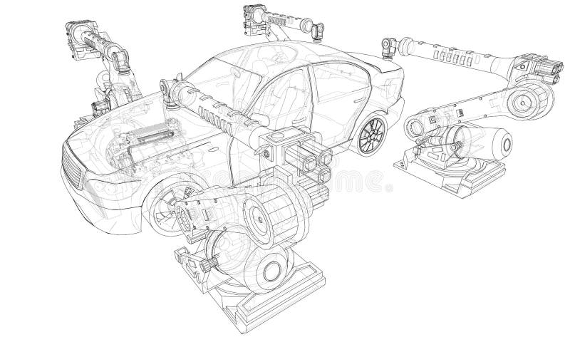 Assembly Motor Vehicle Vector Vector Stock Illustrations – 590 Assembly ...