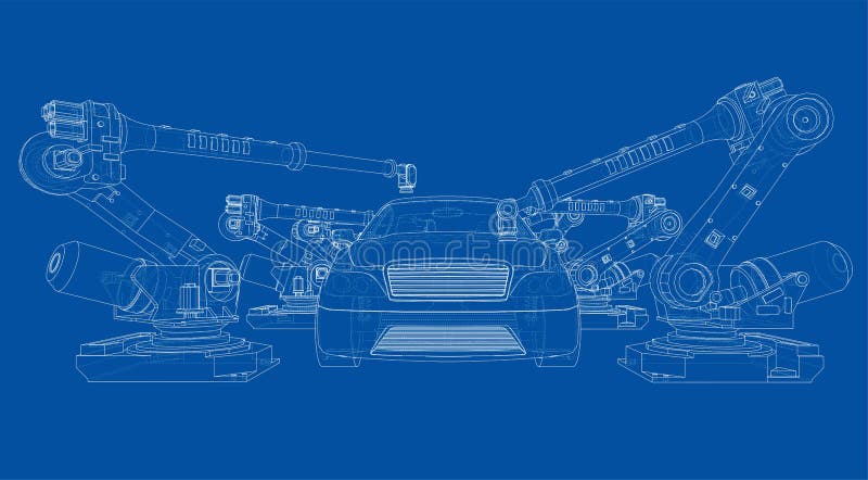 Assembly of Motor Vehicle. Vector Stock Vector - Illustration of ...