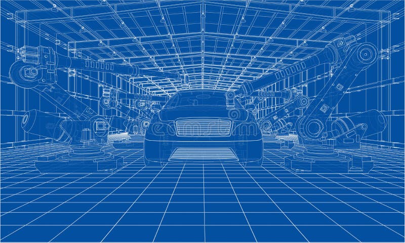 Assembly of Motor Vehicle. Vector Stock Vector - Illustration of ...