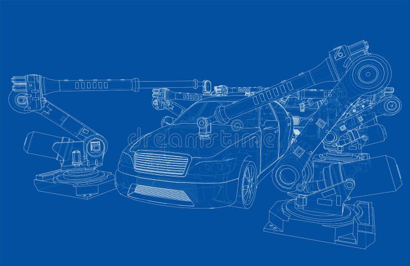 Assembly of Motor Vehicle. Vector Stock Vector - Illustration of ...