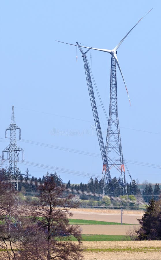 Assembly of a new windmill stock photo. Image of wind - 19342520