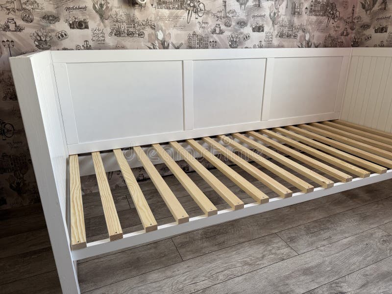 Assembly of the Ottoman Base. Self-assembly of Furniture. Eye-level ...