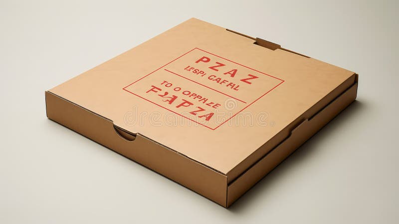 Assembly Pizza Box Template Stock Illustration - Illustration of ...