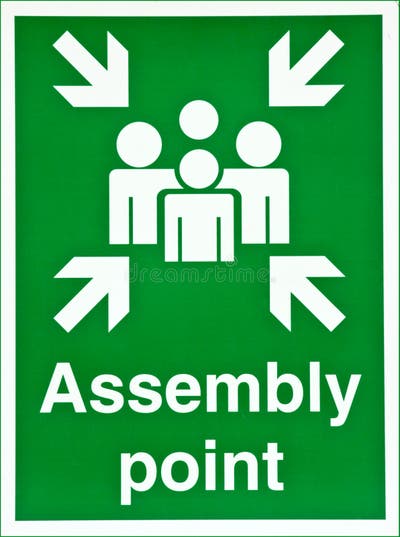 Assembly point stock photo. Image of graphics, sign, pointing - 20890308
