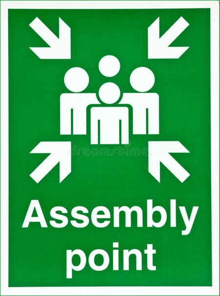 Assembly point stock photo. Image of graphics, sign, pointing - 20890308