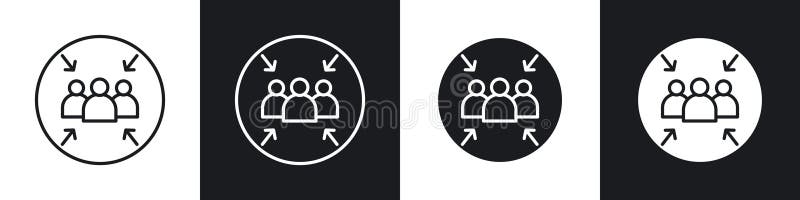 Assembly point icon stock vector. Illustration of arrow - 341312640