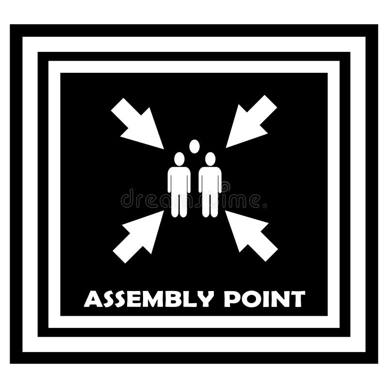 Assembly Point Icon stock vector. Illustration of exigency - 333064510