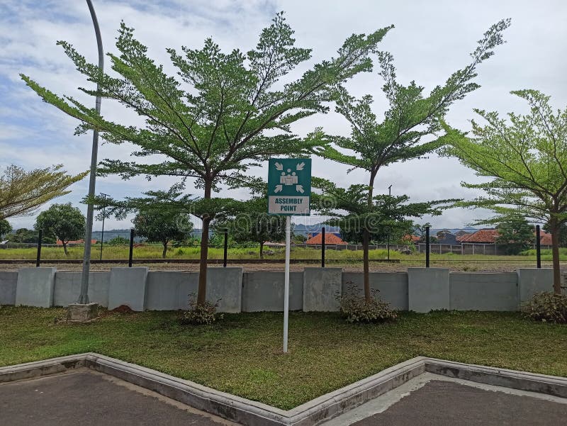 Assembly Point Outdoors Area Emergency Response Stock Image - Image of ...