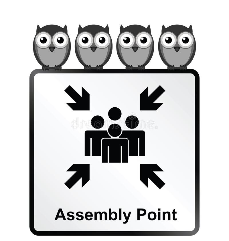 Assembly Point Sign stock illustration. Illustration of tytonidae ...