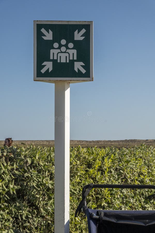 Assembly Point sign stock image. Image of direction - 260047715