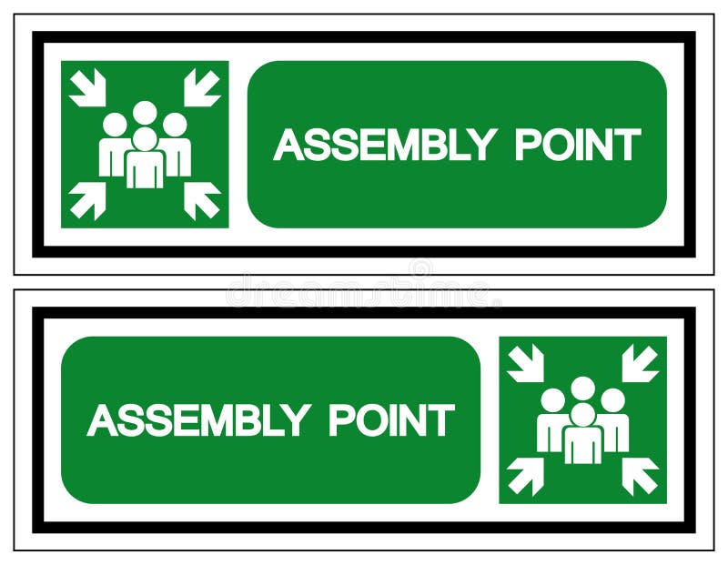 Assembly Point Symbol Sign, Vector Illustration, Isolated on White ...