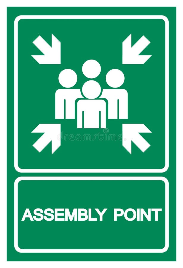 Emergency Assembly Point Symbol Sign, Vector Illustration, Isolated on ...