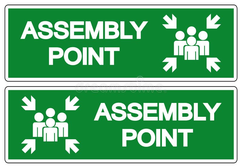Assembly Point Symbol Sign, Vector Illustration, Isolated on White ...