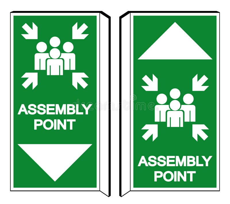 Assembly Point Symbol Sign, Vector Illustration, Isolated on White ...