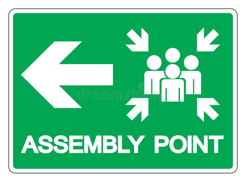 Assembly Point Symbol Sign, Vector Illustration, Isolated on White ...