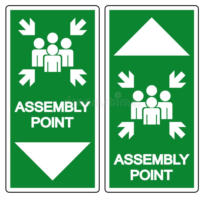 Assembly Point Symbol Sign, Vector Illustration, Isolated on White ...