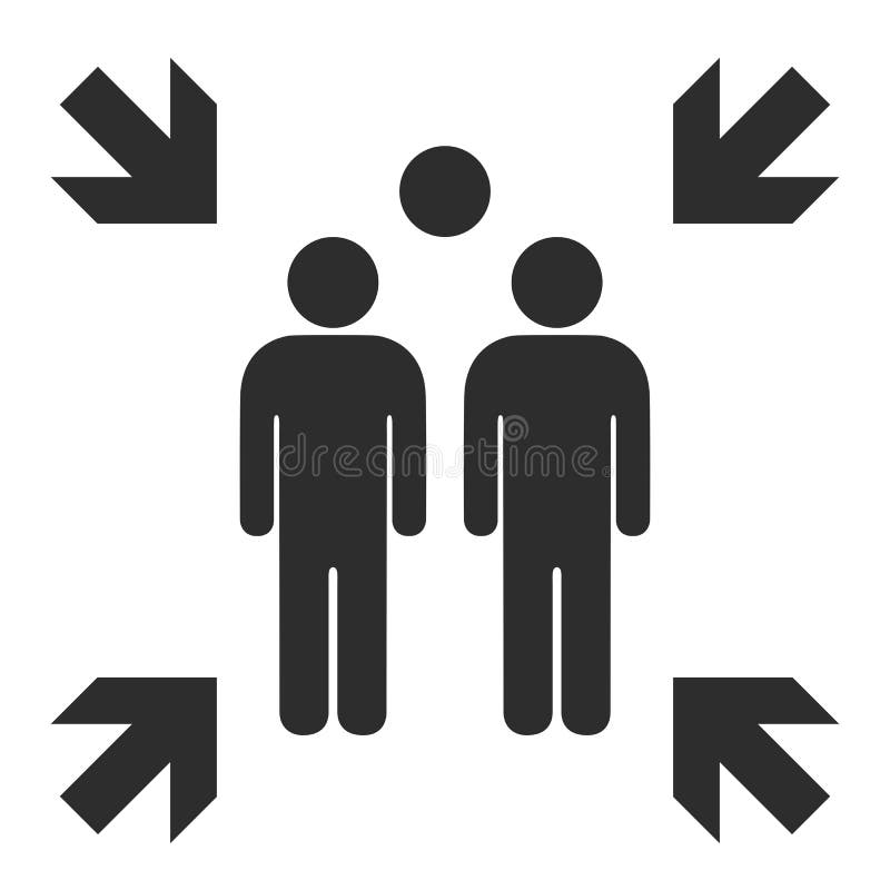 Assembly Point Vector Pictogram Stock Vector - Illustration of fire ...