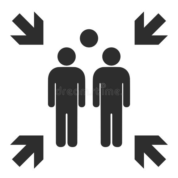 Assembly Point Vector Pictogram Stock Vector - Illustration of fire ...